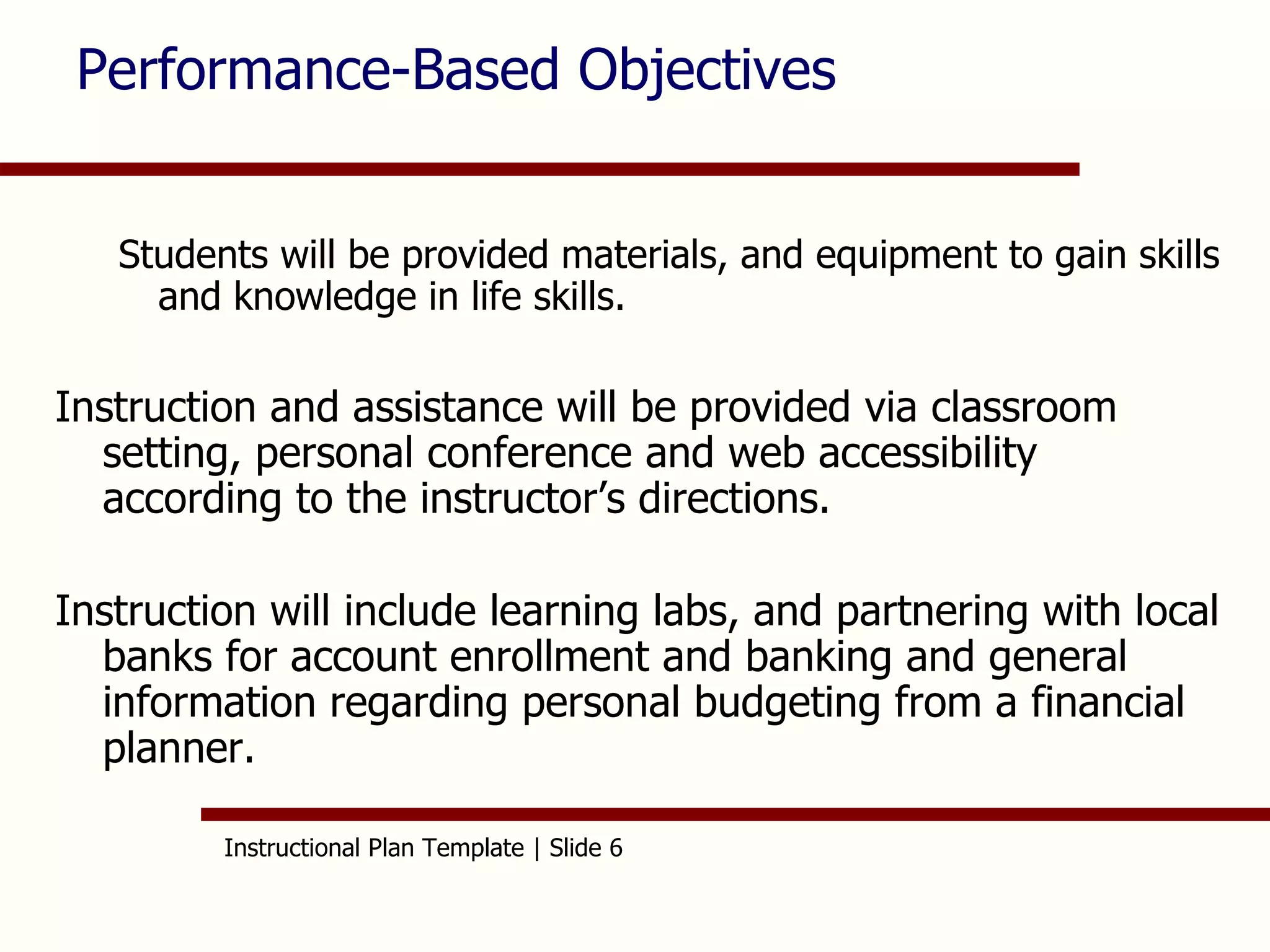 Aet515 Instructional Plan Template 2[Kimberly2] Finaldraft | PPT