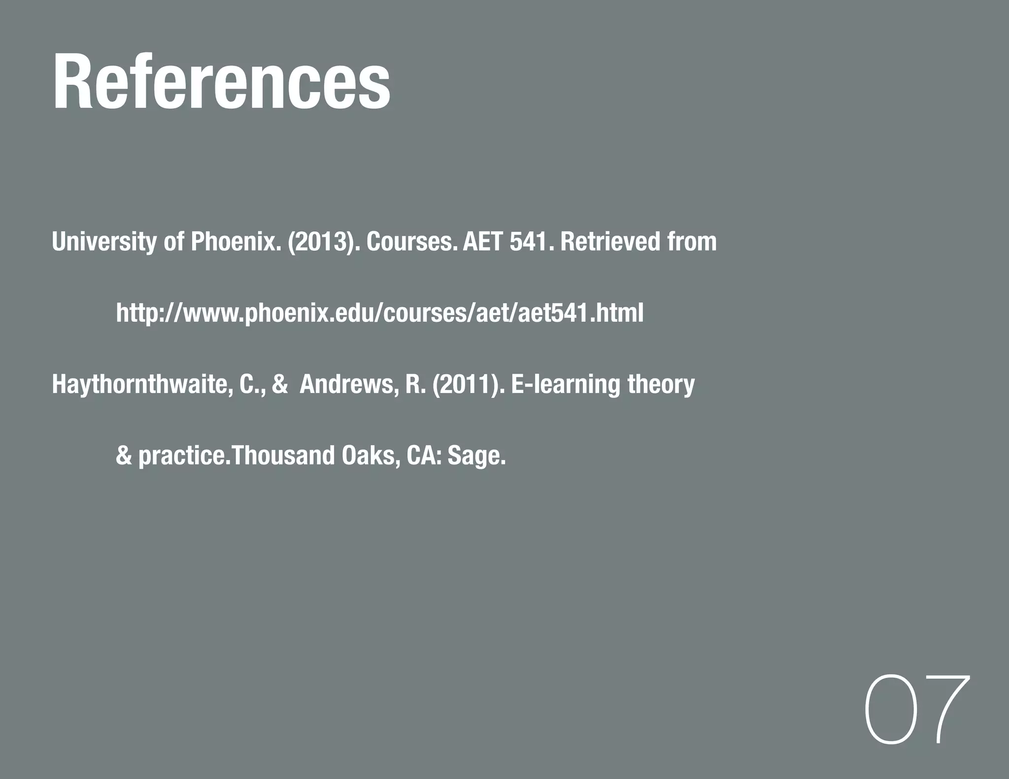 AET541_Introduction to E-Learning | PDF