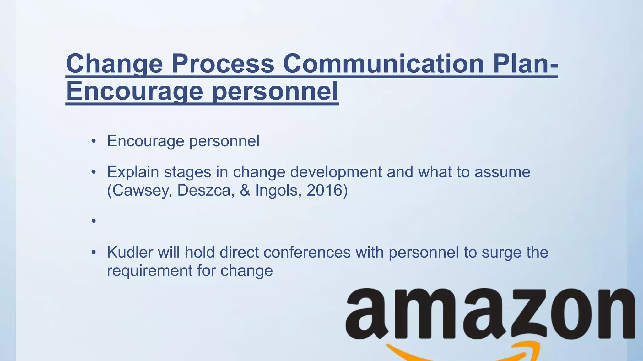AET560 Change Process Communication Plan | PPT