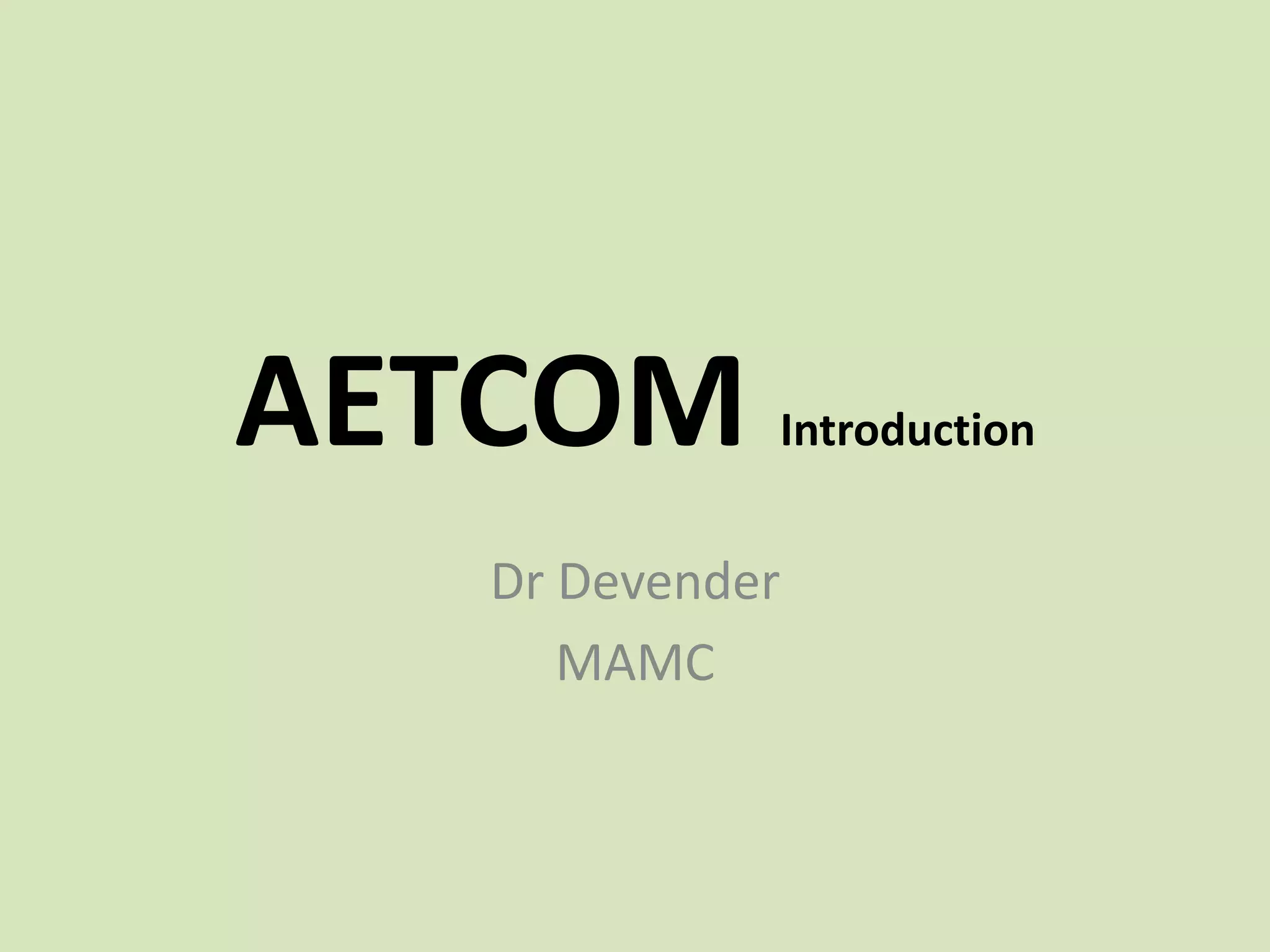 AETCOM | PPTX