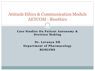 AETCOM module: Bioethics for Undergraduate Medical Students | PDF