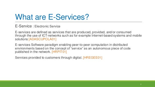 E-Services - Chapter 1: Introduction