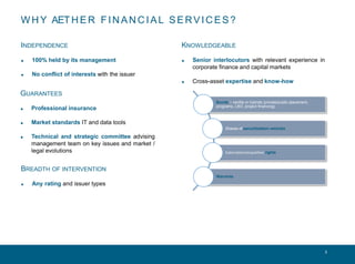 Aether financial services bondholder representative slide share | PPT