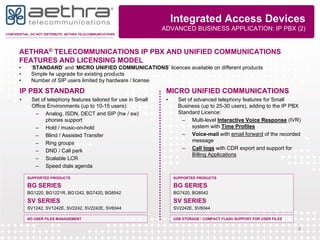 Aethra Telecommunications IP PBX Jan 2014 | PDF
