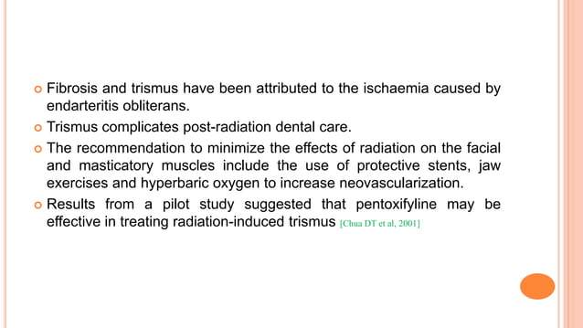 Aetiology and management of trismus | PPTX