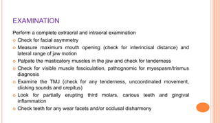 Aetiology and management of trismus | PPTX