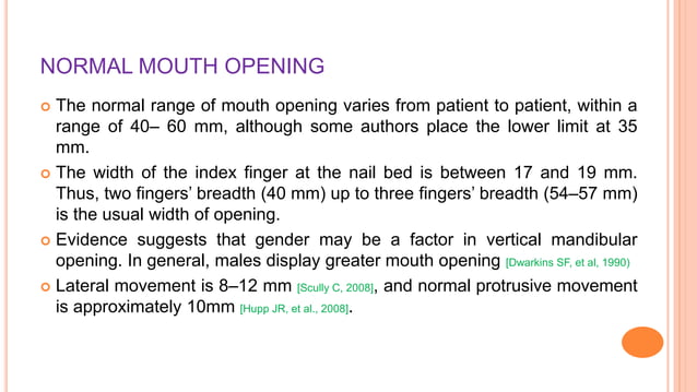 Aetiology and management of trismus | PPTX