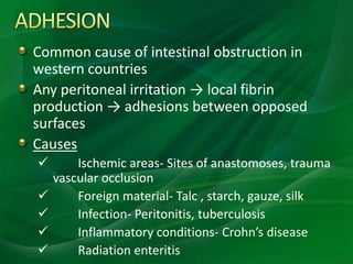 Aetiology of intestinal obstruction | PPTX | Digestive Disorders ...