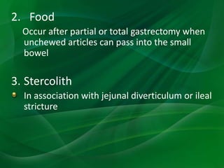 Aetiology of intestinal obstruction | PPTX