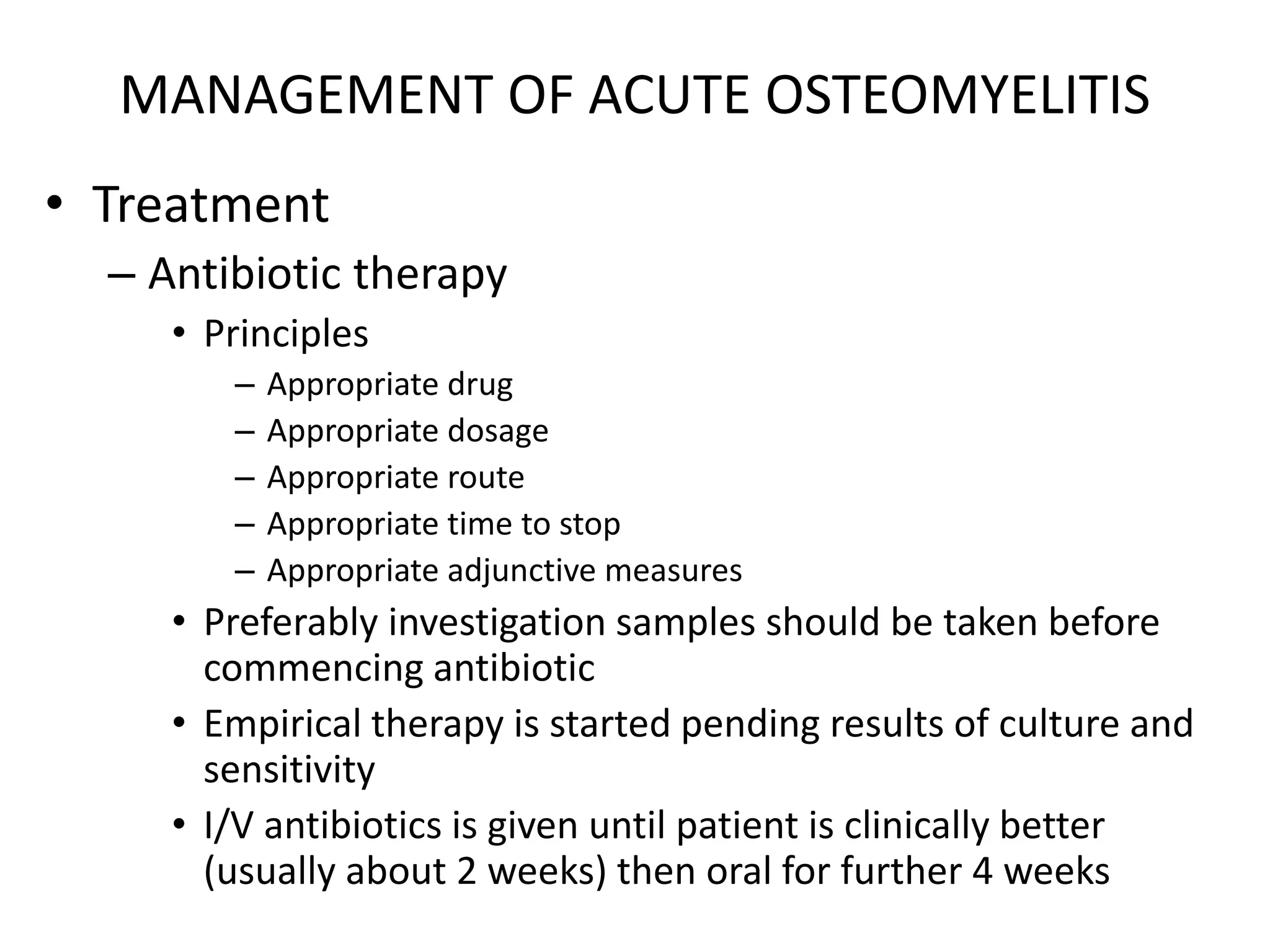 Aetiology, pathology and management of osteomyelitis | PPTX