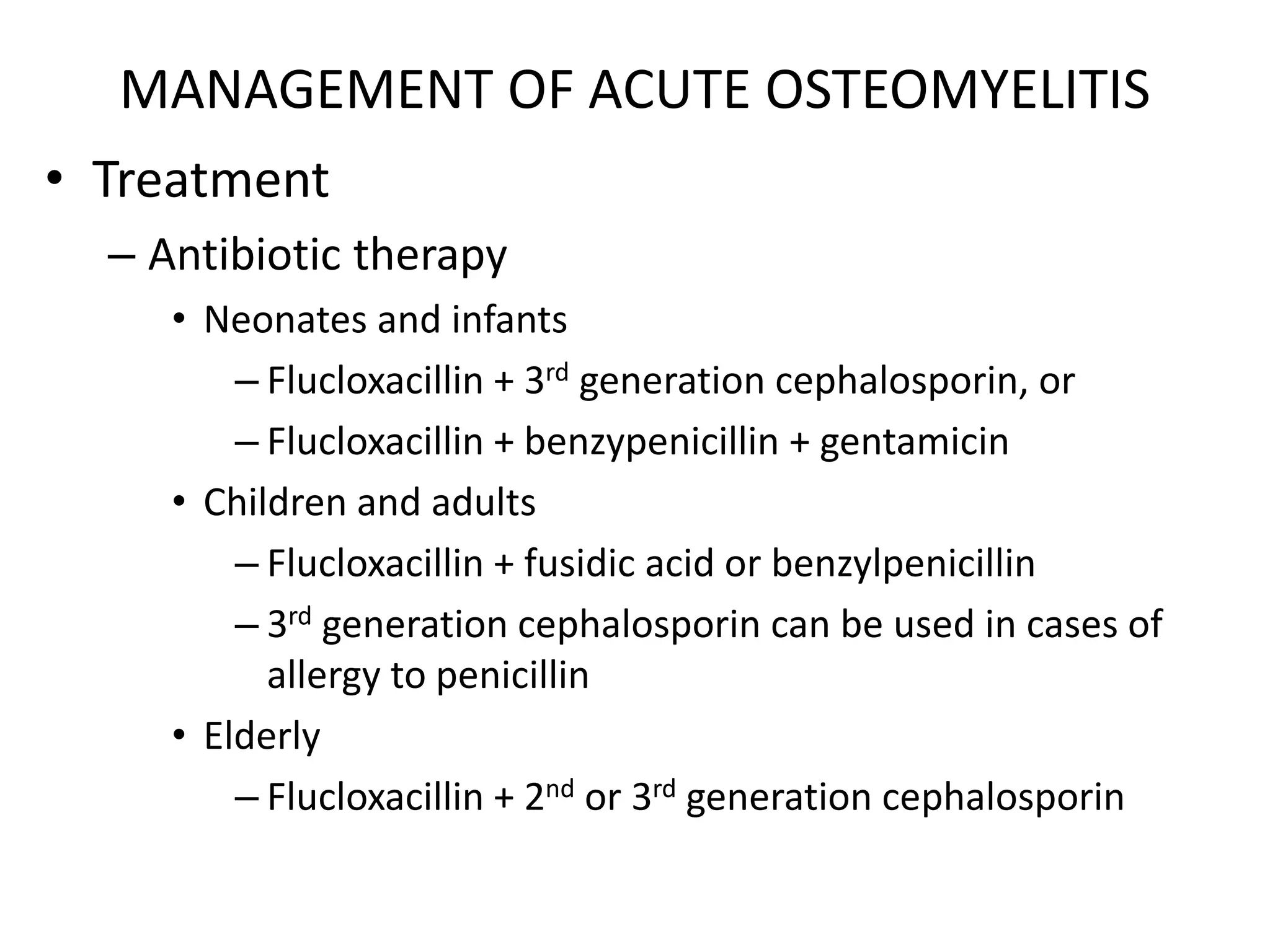 Aetiology, pathology and management of osteomyelitis | PPTX