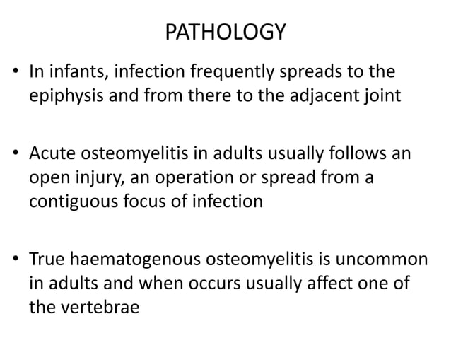 Aetiology, pathology and management of osteomyelitis | PPTX ...