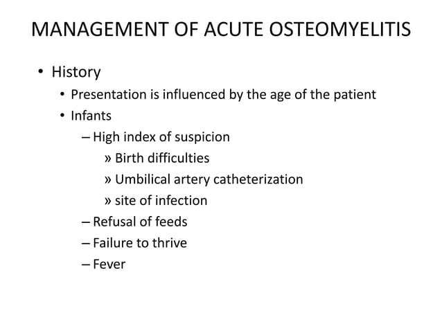 Aetiology, pathology and management of osteomyelitis | PPTX | Infectious Diseases | Diseases and ...
