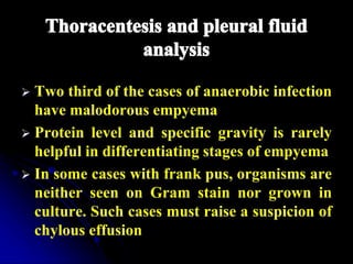 Aetiopathogenesis and management of empyema thoracis | PPTX