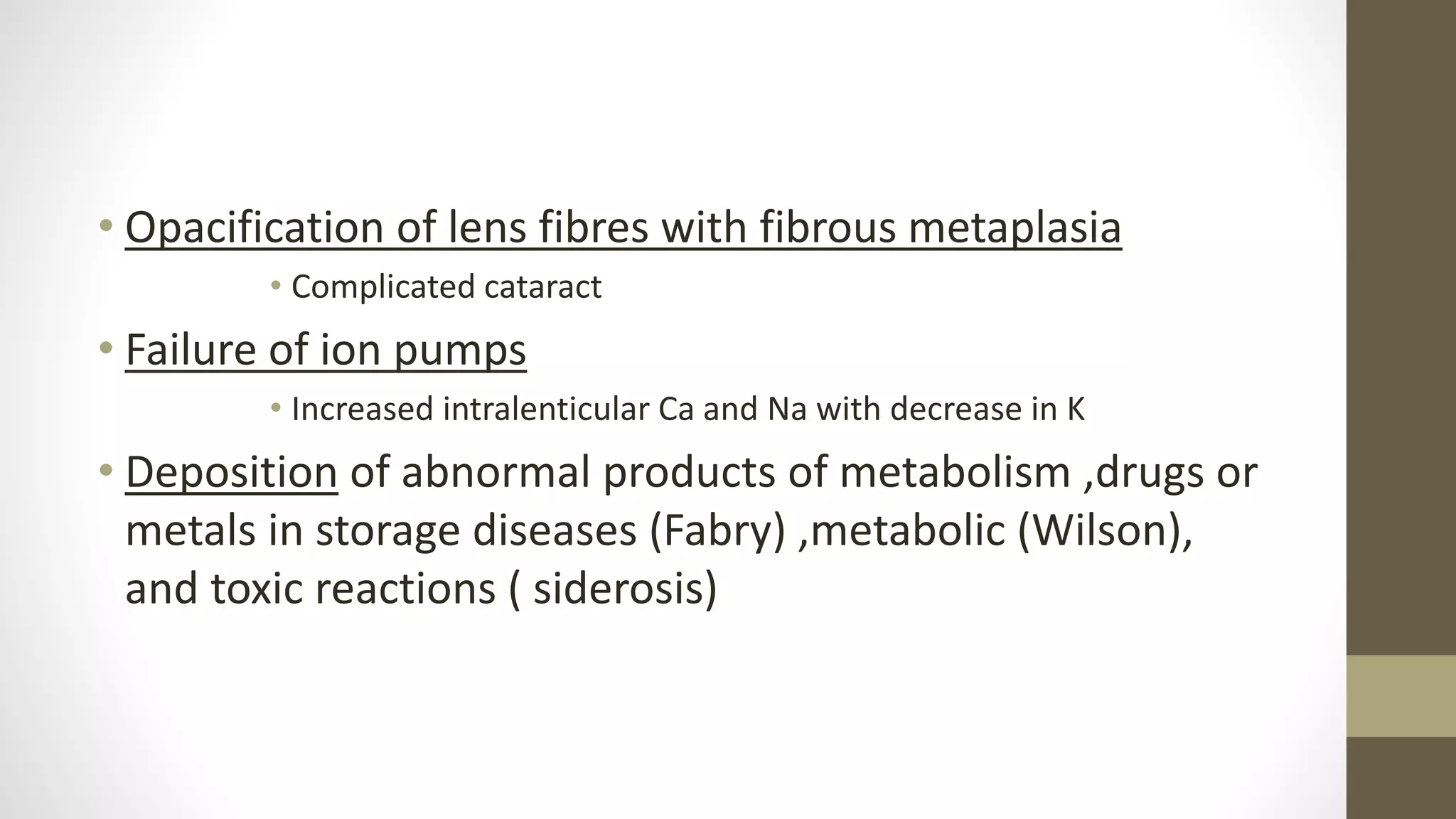 Aetiopathogenesis of cataract | PPTX