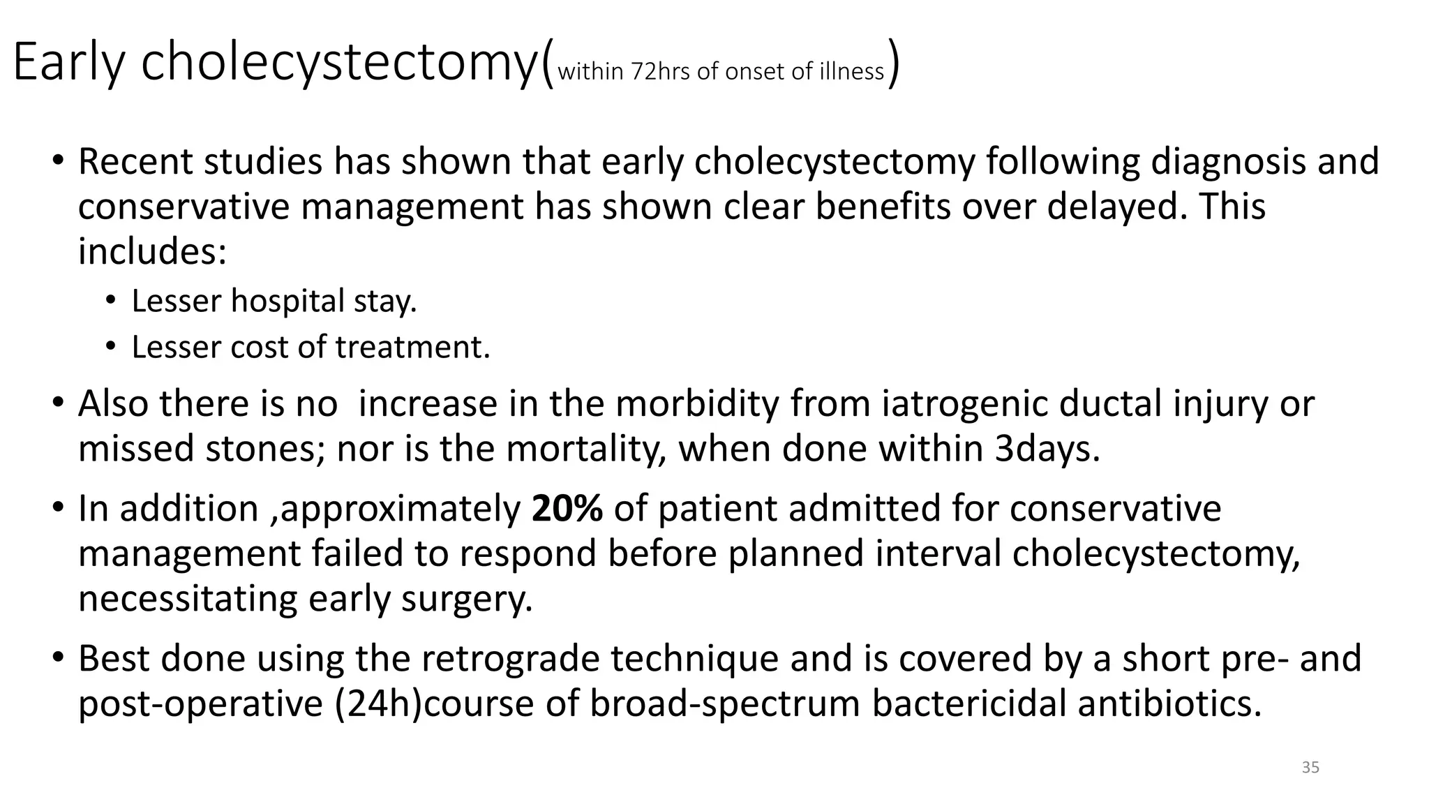 Aetiopathologenesis and management of acute cholecystitis | PDF