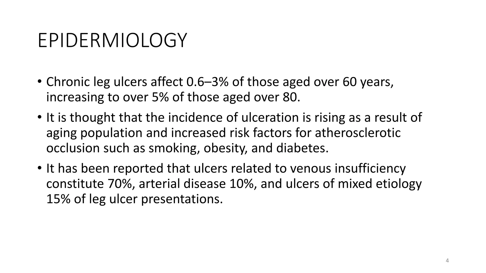 Aetiopathology and management of chronic leg ulcers | PDF