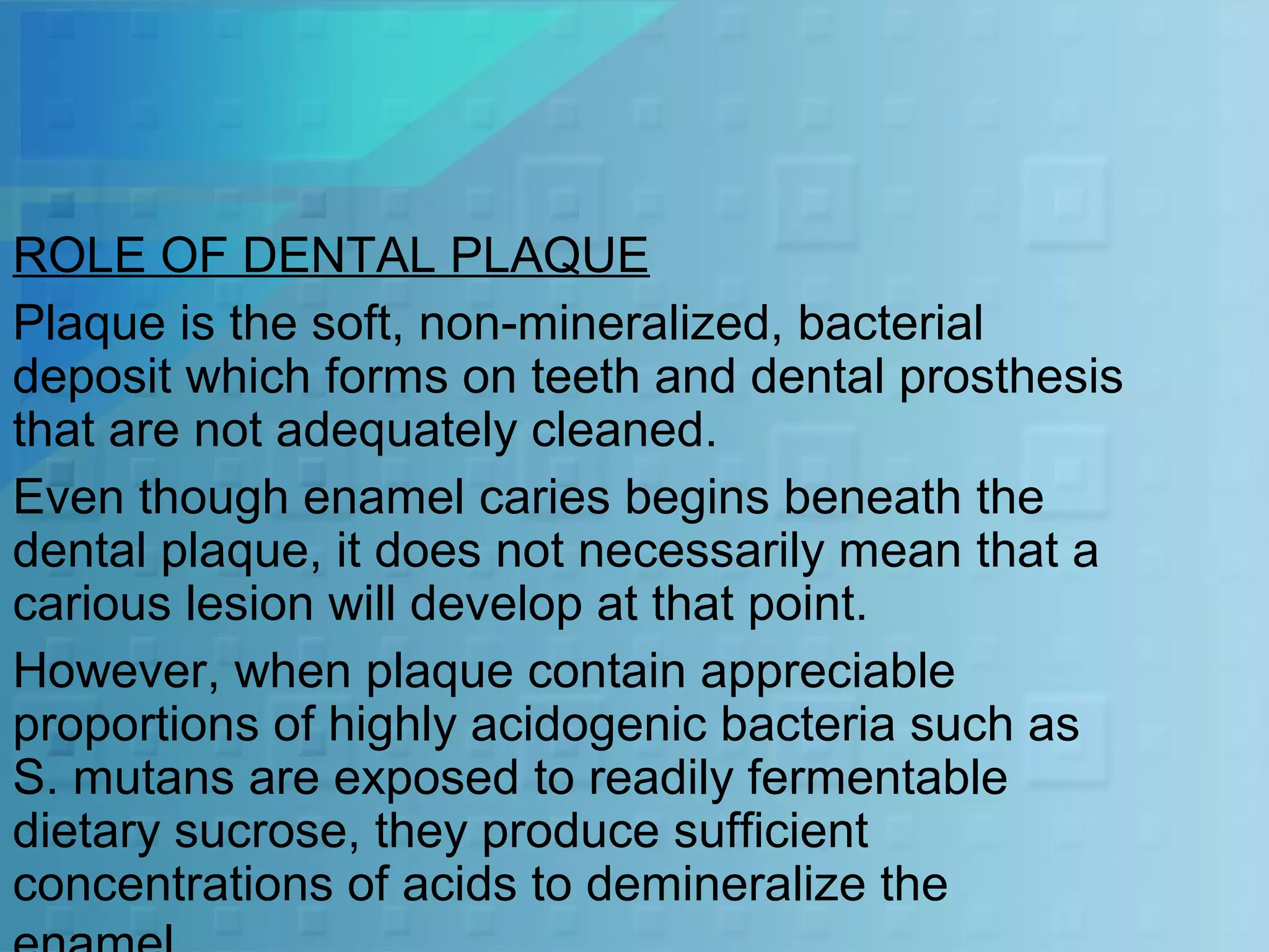 Aetiopathology & classification of caries | PPT