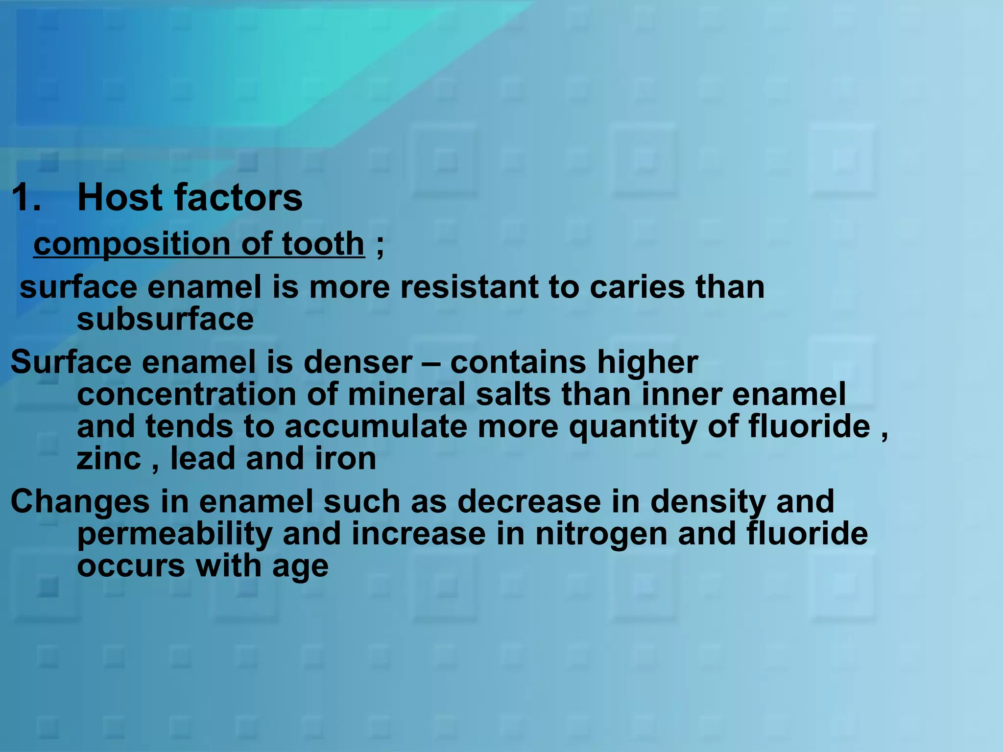 Aetiopathology & classification of caries | PPT