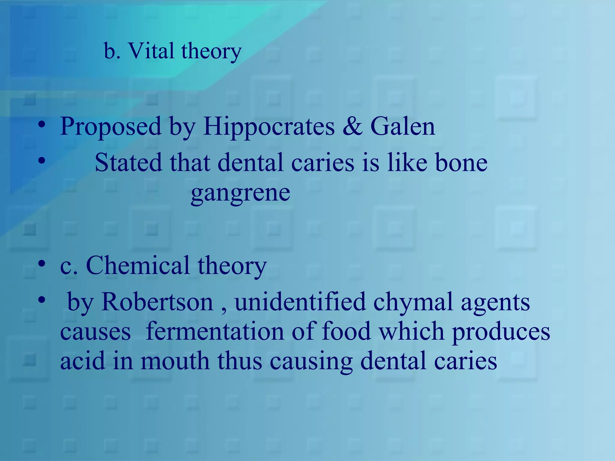 Aetiopathology & classification of caries | PPT