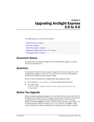 Upgrading ArcSight Express 3.0 to ArcSight Express 4.0 | PDF