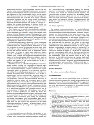 A european consensus on learning objectives for a core communication | PDF