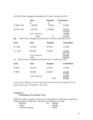 Cost behaviour marginal costing | DOC