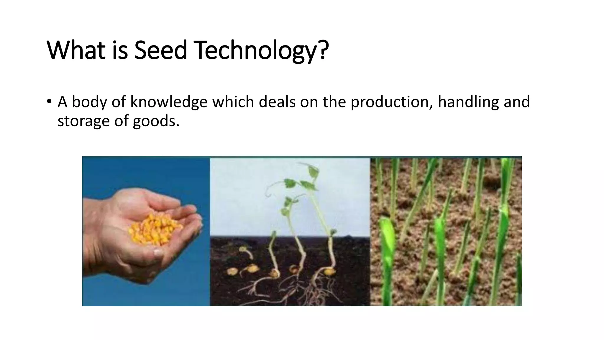 Introduction to seed and seed technology | PPTX