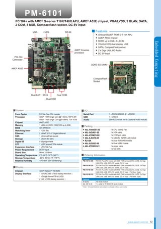 Aewin embedded pm6101 amd g series_pc_104 | PDF