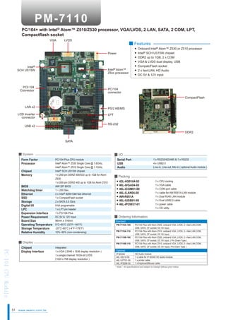 Aewin embedded pm7110 intel atom z510_z530_pc_104 | PDF | Computer Peripherals | Computing