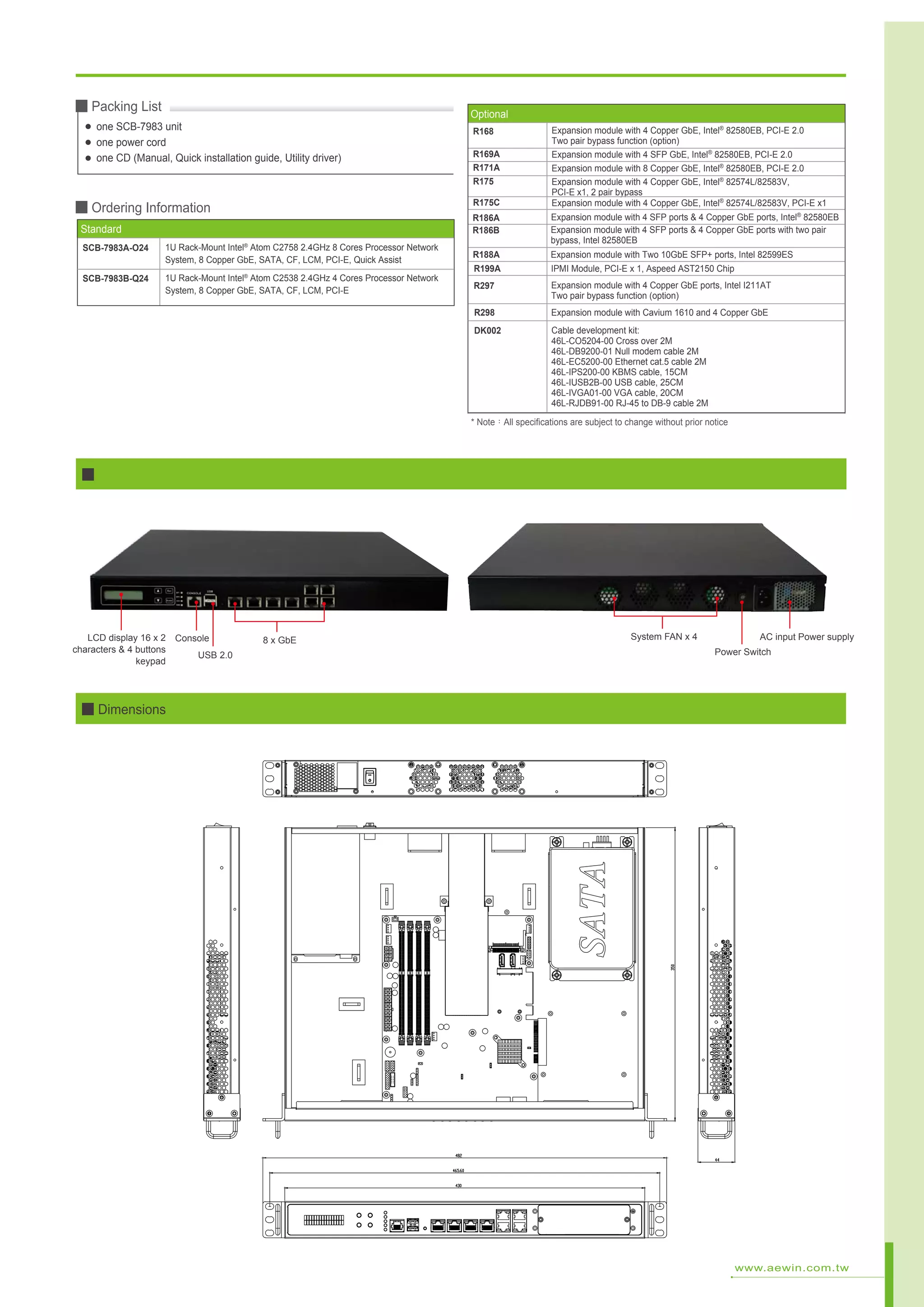 Aewin network security appliance network management platform_scb6983 | PDF
