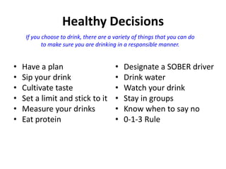 Alcohol Education Workshop | PPTX