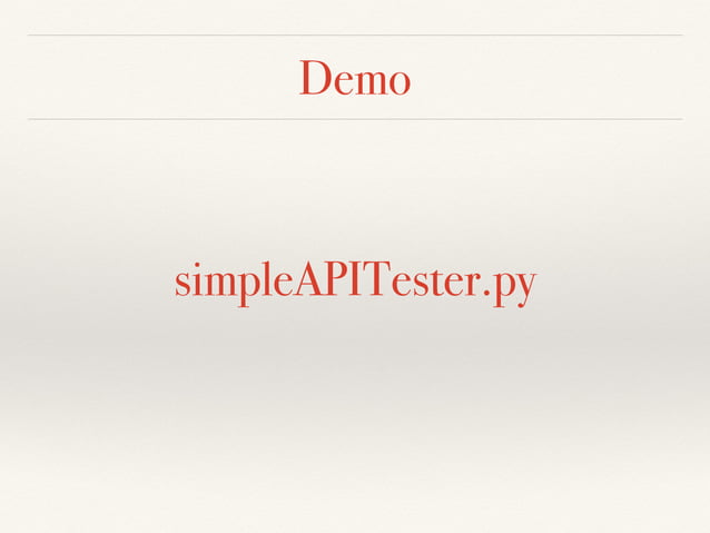 An Example-Driven API Tester | PPT