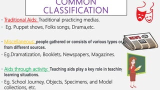Audio-visual aids - classification, selection, use and production | PPTX