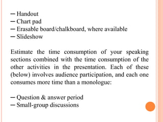 oral presentation skills | PPTX