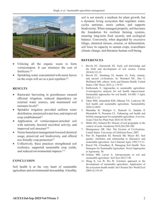 Soil Health Management for Sustainable Agriculture and Environment | PDF