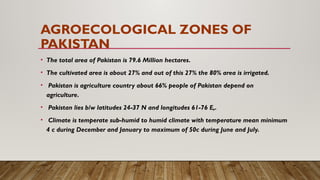 AEZ zoning of pakistan to implement in the | PPTX