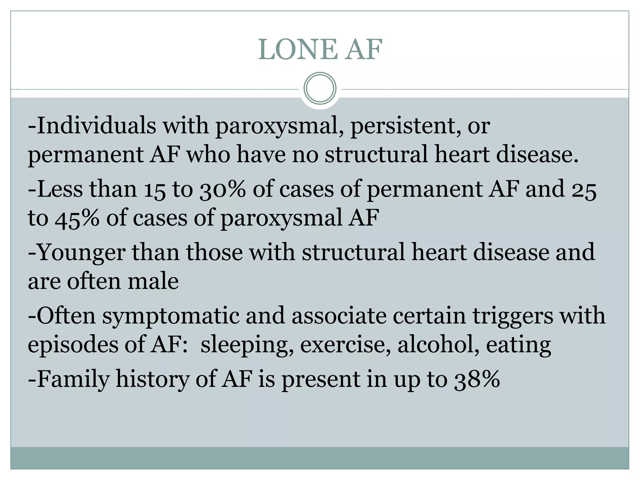 Atrial fibrillation causes,pathogenesis, clinical presentation 2013 | PPTX