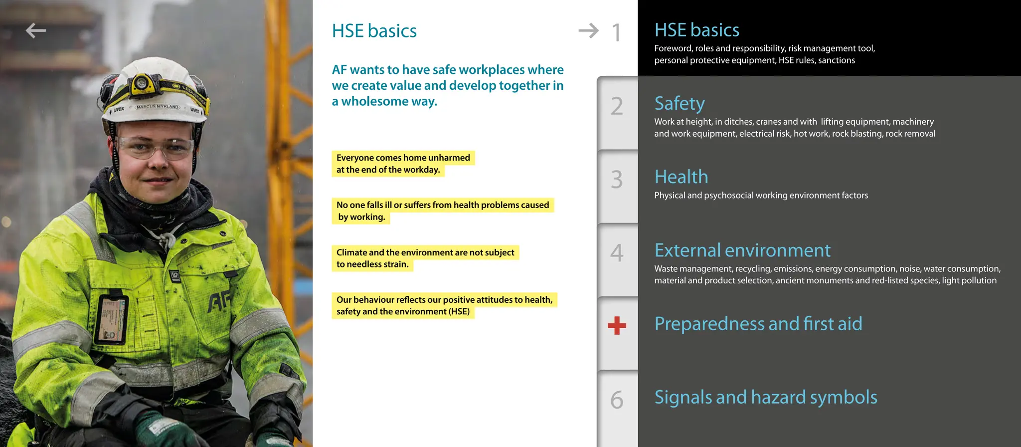 HSE and their team are going through the hazards of the issues with ...