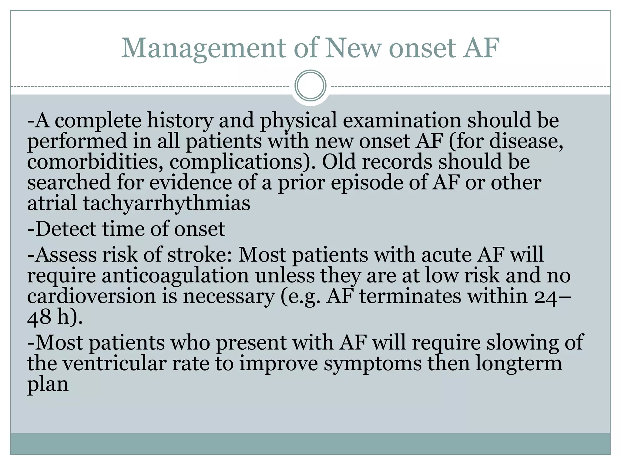 Atrial fibrillation management | PPTX