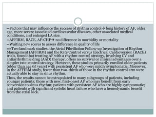 Atrial fibrillation: rate or ryhthm? | PPTX