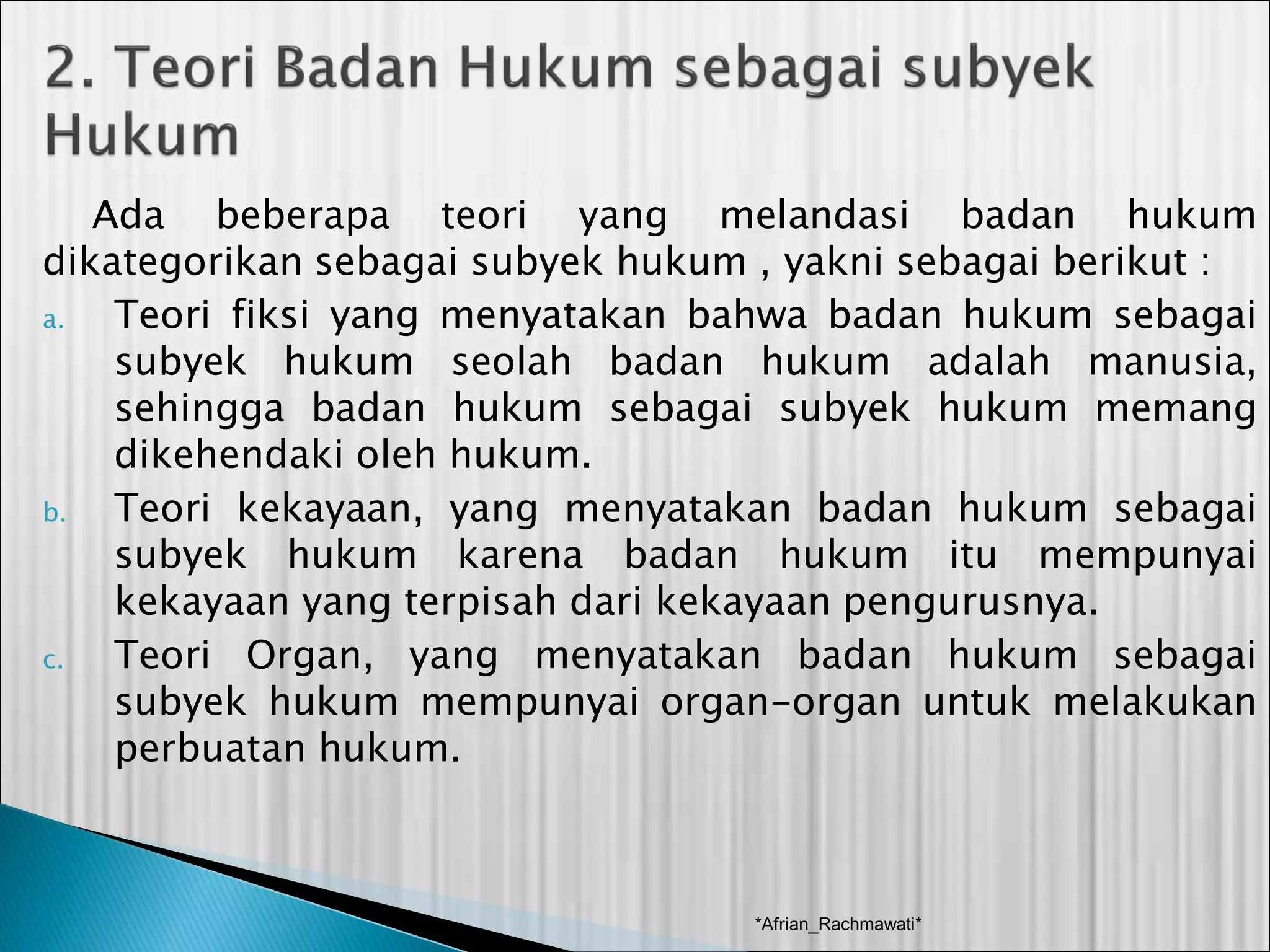 Af-Subyek hukum dalam kegiatan bisnis 1 | PDF