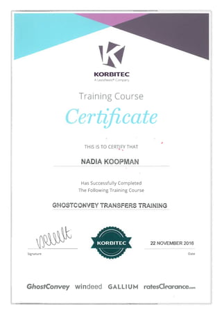 Ghostconvey Transfer training | PDF