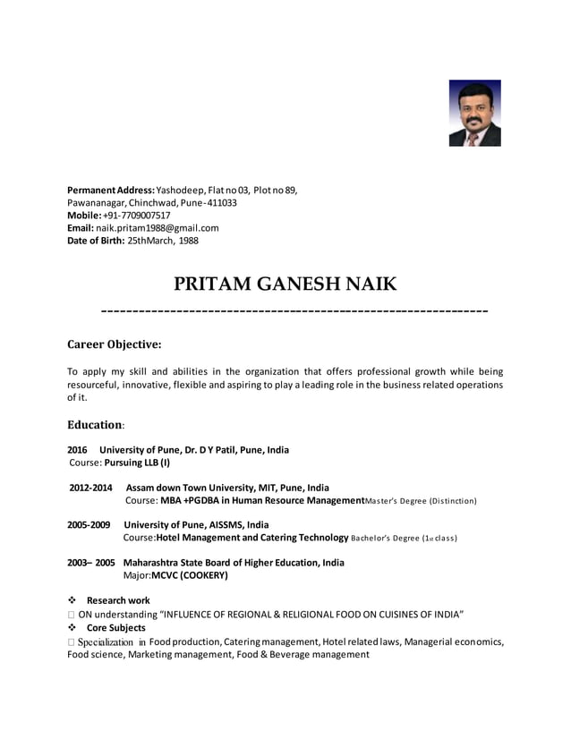 Pritam Naik Resume | PDF