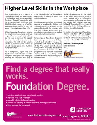 Foundation Degree Forward | PDF