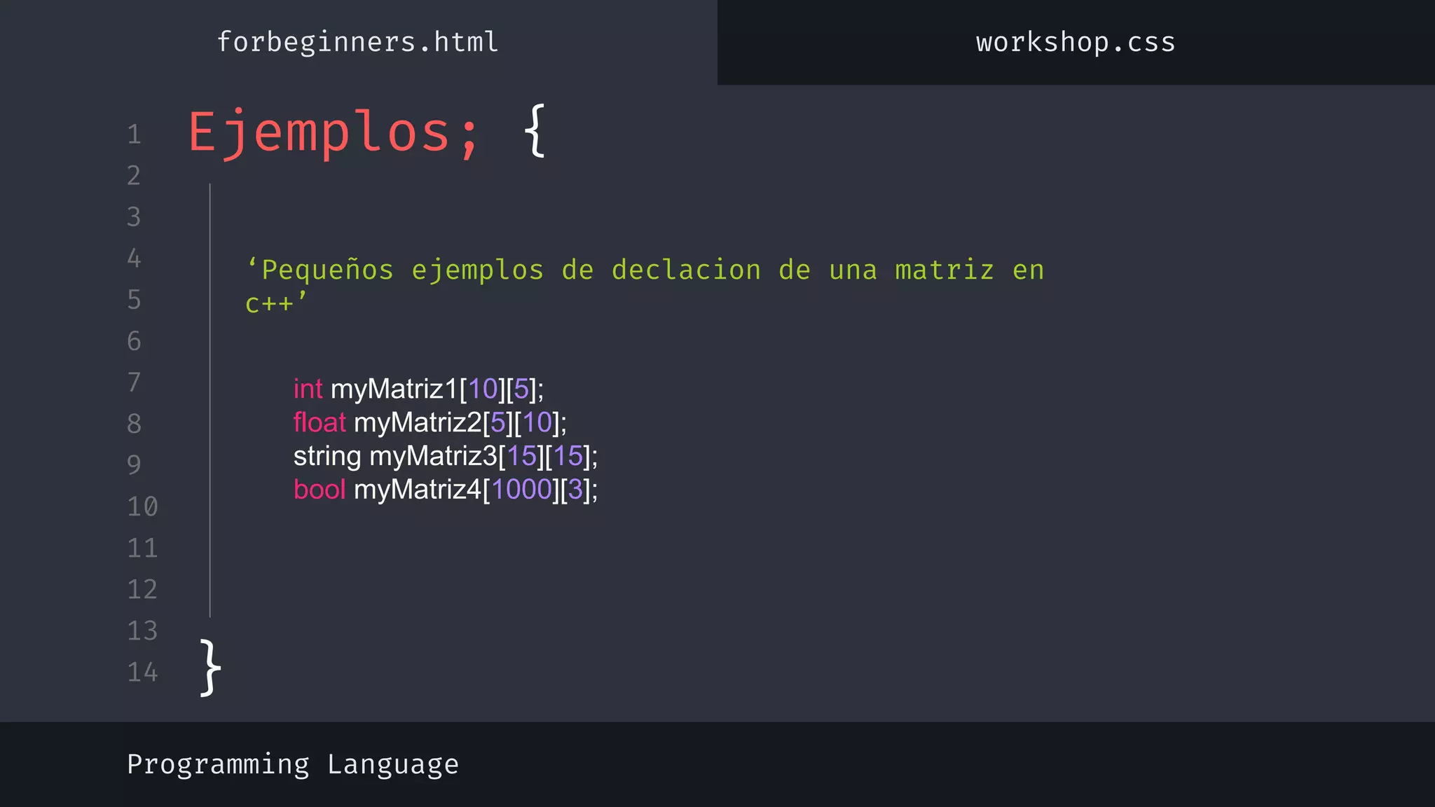 Matriz y vectores bidimencionales | PPT