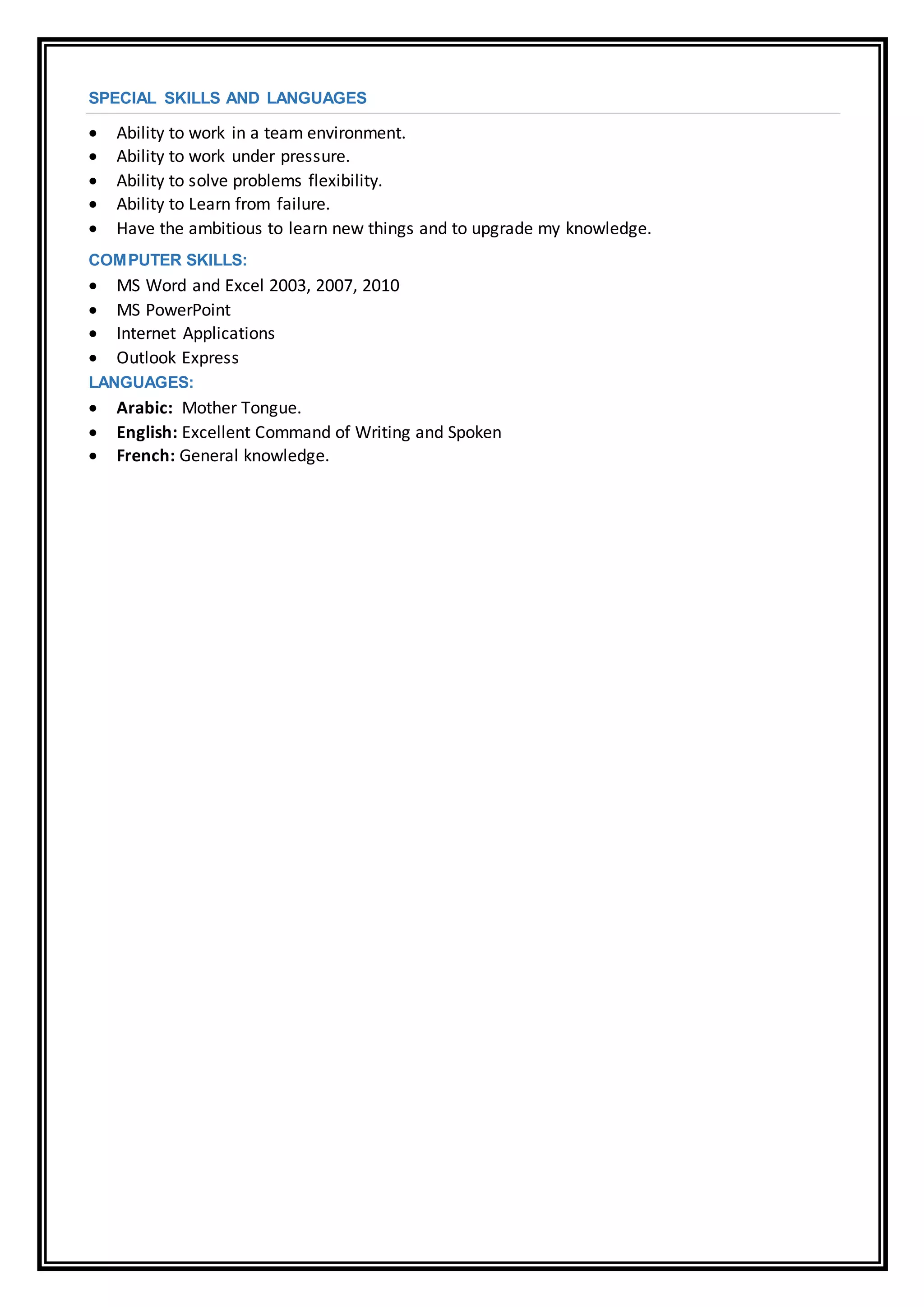 Last updated Resume Jan 2017 | DOCX | Civil Engineering Industry ...