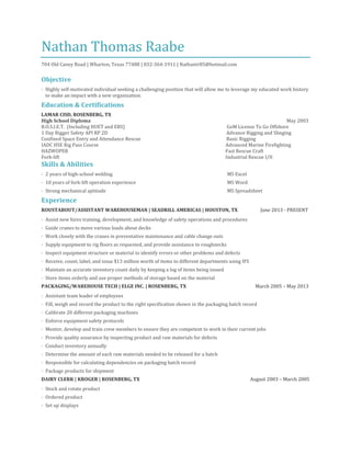 Nathan Thomas Raabe Resume new | PDF