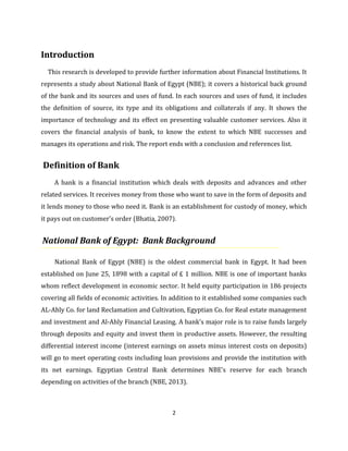Financial Institution Research ( NBE) | PDF