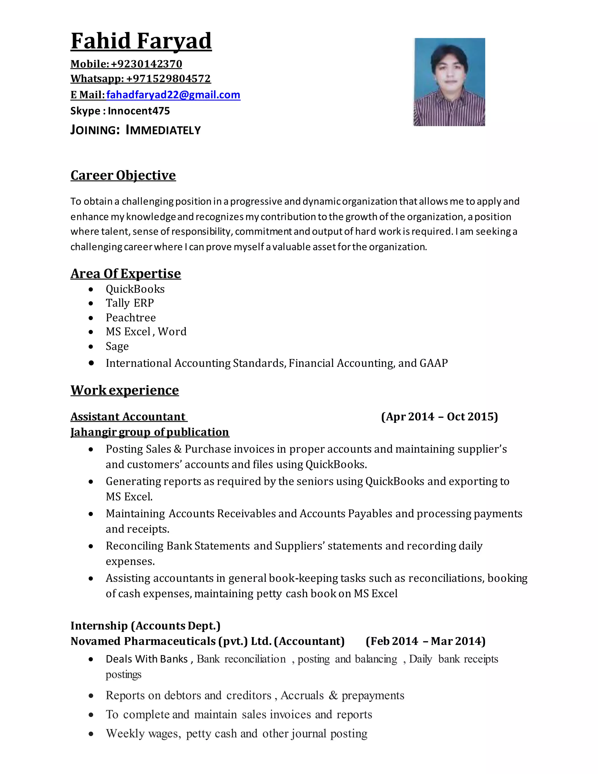 Fahad Faryad cv | PDF